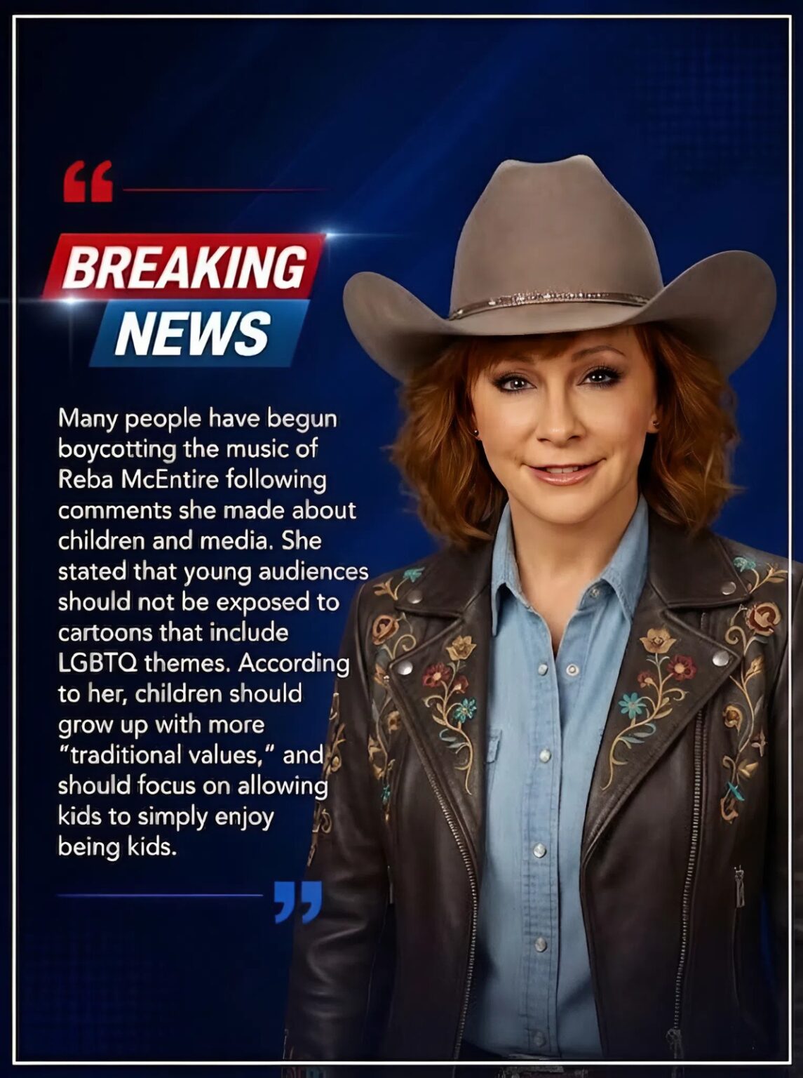 REBA McENTIRE’S REPORTED COMMENTS JUST IGNITED A FIRESTORM — AND ...